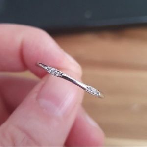 AgesBtq | Jewelry | 8k Gf Silver 8 Broken Diamond Simplicity Band ...